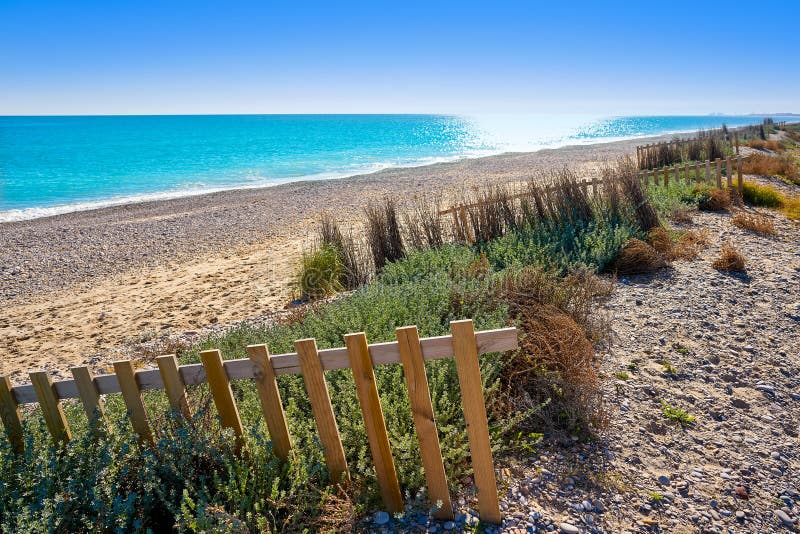 Almenara Beach in Castellon of Spain Stock Photo - Image of platja ...