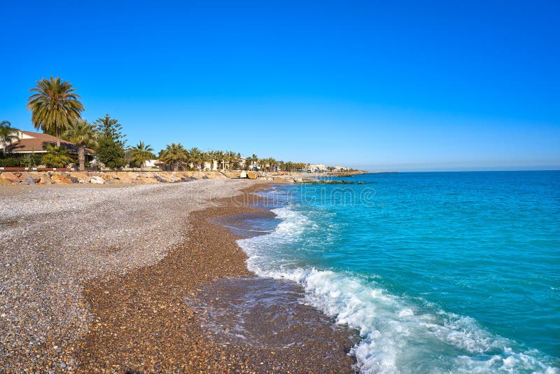 Almenara Beach in Castellon of Spain Stock Photo - Image of platja ...