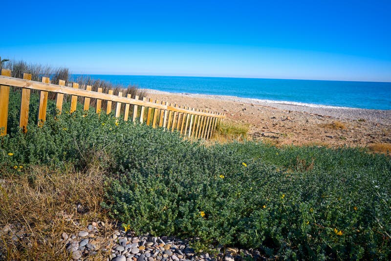 Almenara Beach in Castellon of Spain Stock Photo - Image of platja ...
