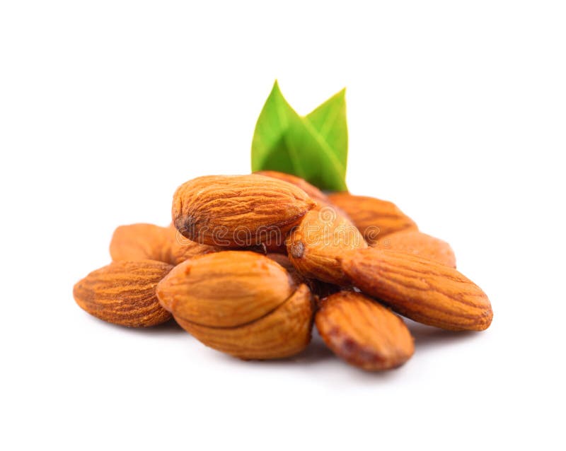 Almendra Aislada En Fondo Blanco Foto de archivo - Imagen de alimento ...