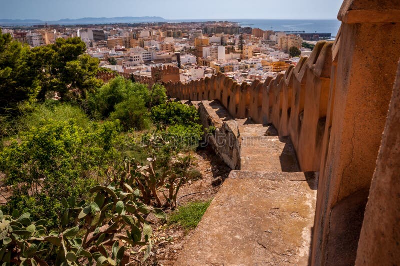 Almeria Castle stock photo. Image of alcazaba, cities - 90793052