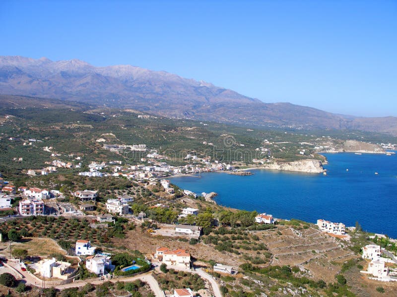 Almirida - Plaka Beach, Chania, Crete, Greece Stock Image - Image of ...