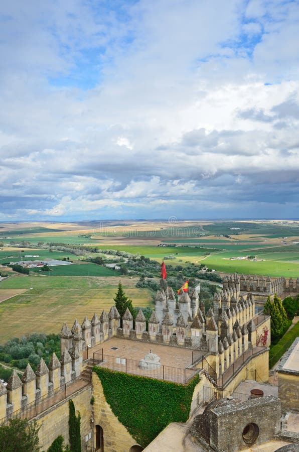 Almodovar Castle Over the Green Valley Stock Photo - Image of medieval ...