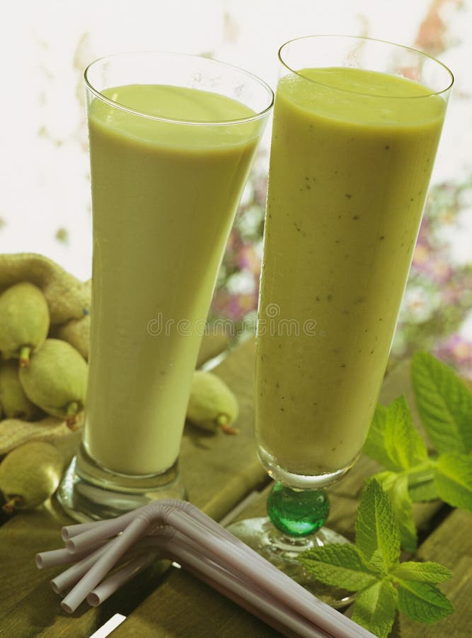 Almond and Avocado Milk Shakes Stock Image - Image of summer, vegetable ...