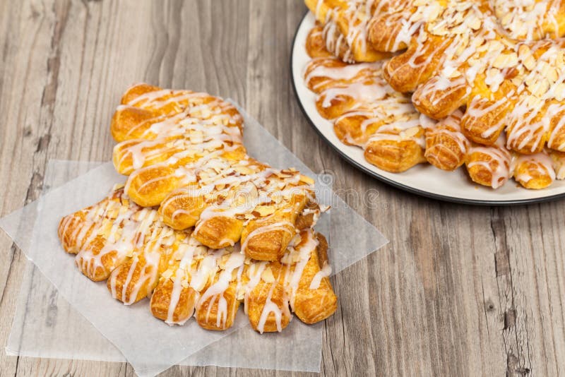 Almond Bear Claws Pastry stock image. Image of edible - 38032651