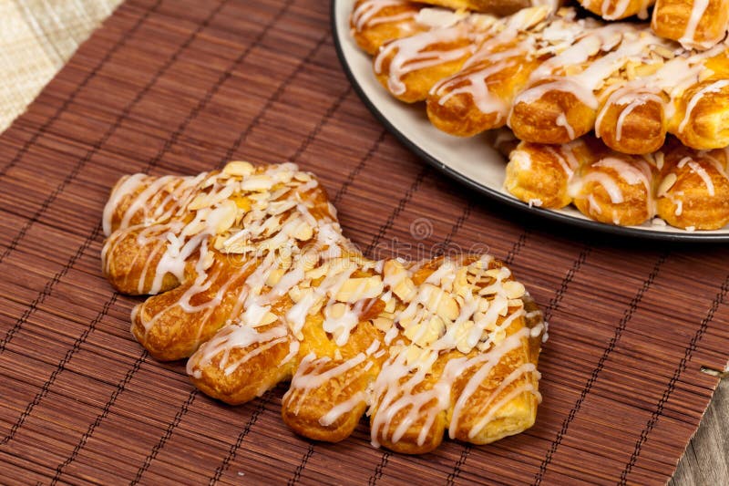 Almond Bear Claws Pastry stock photo. Image of puff, pastries - 38034556