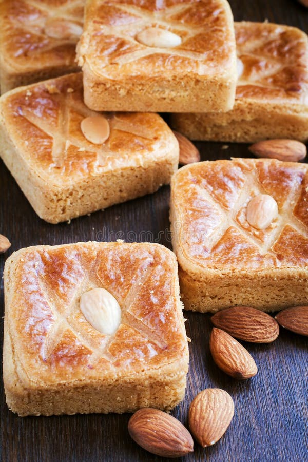 Almond biscuits stock image. Image of crumbly, food, plate - 48380959
