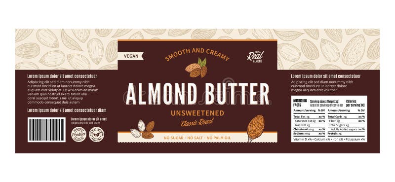 Vector almond logo stock vector. Illustration of handdrawn - 284984305