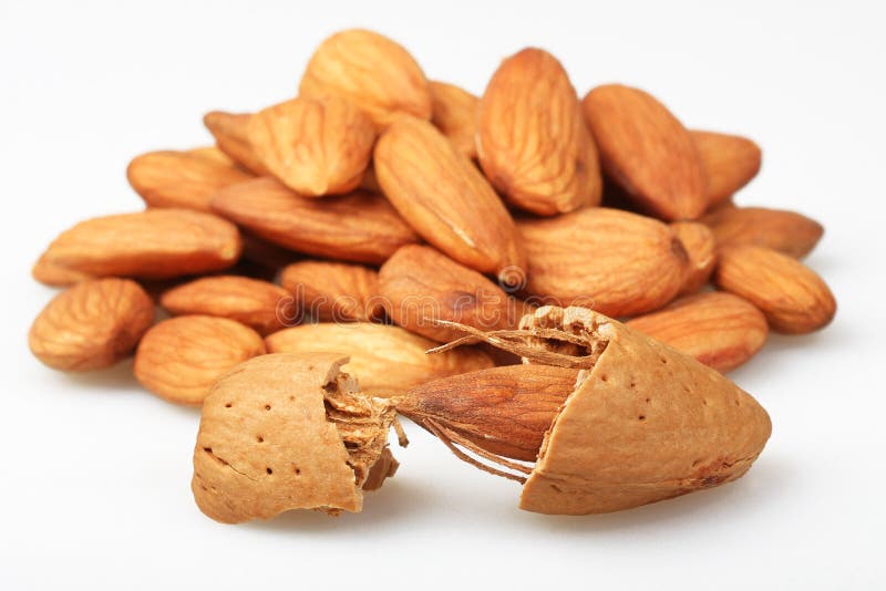 Almonds and grated almonds stock photo. Image of botany - 22283864