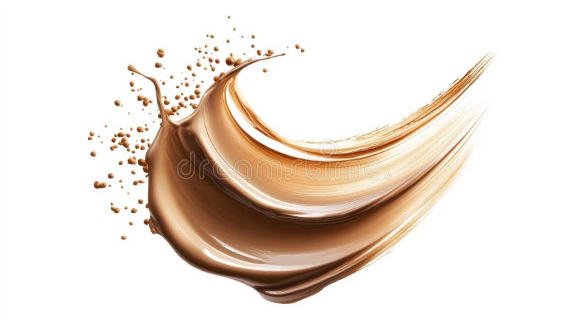 Almond Color Brush Stroke Isolated on White Background Stock ...