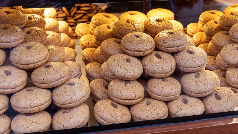 Almond Cookies, Traditional Turkish Dessert. Stock Image - Image of ...
