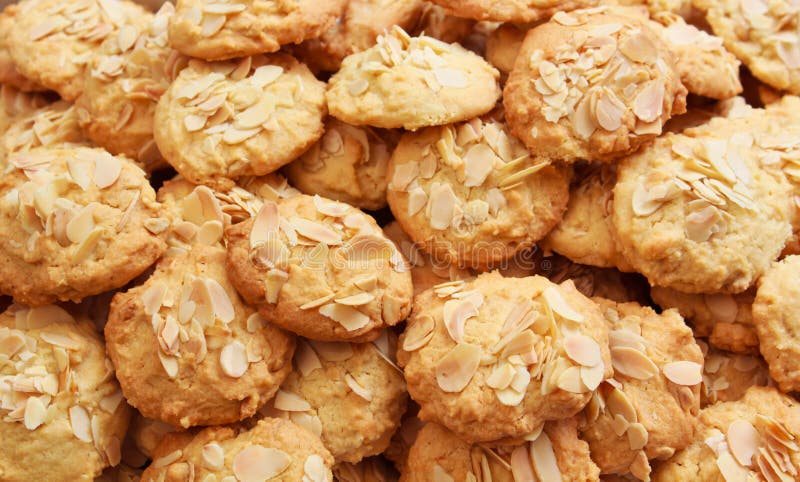 Almond Cookies. stock image. Image of heap, fattening - 35633625