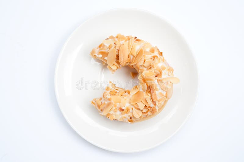 Almond flake donut 2 stock photo. Image of almond, palate - 10682268
