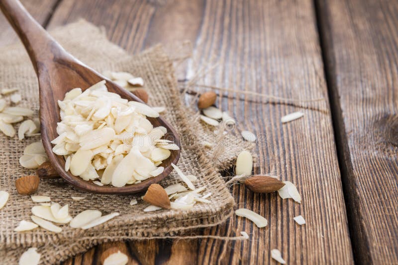 Almond Flakes stock image. Image of healthy, grind, close - 44453203