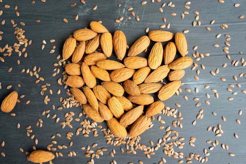 Almond heart stock image. Image of wholesome, oval, calcium - 5418741