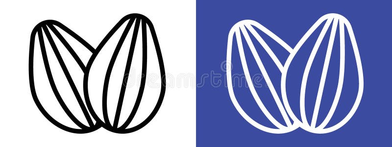 Almond Icon Logo Set Vector Stock Vector - Illustration of snack, fresh ...