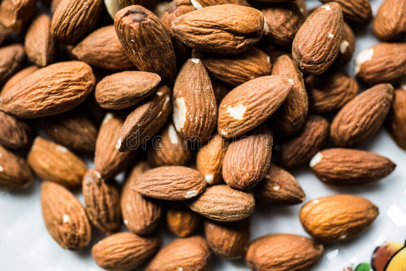 Almond kernels with husk stock image. Image of snacking - 190739949