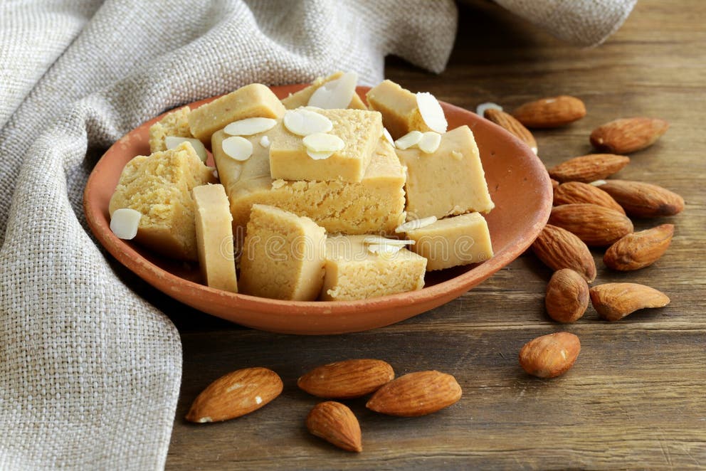 Almond Paste - Marzipan in a Bowl Stock Photo - Image of marzipan ...