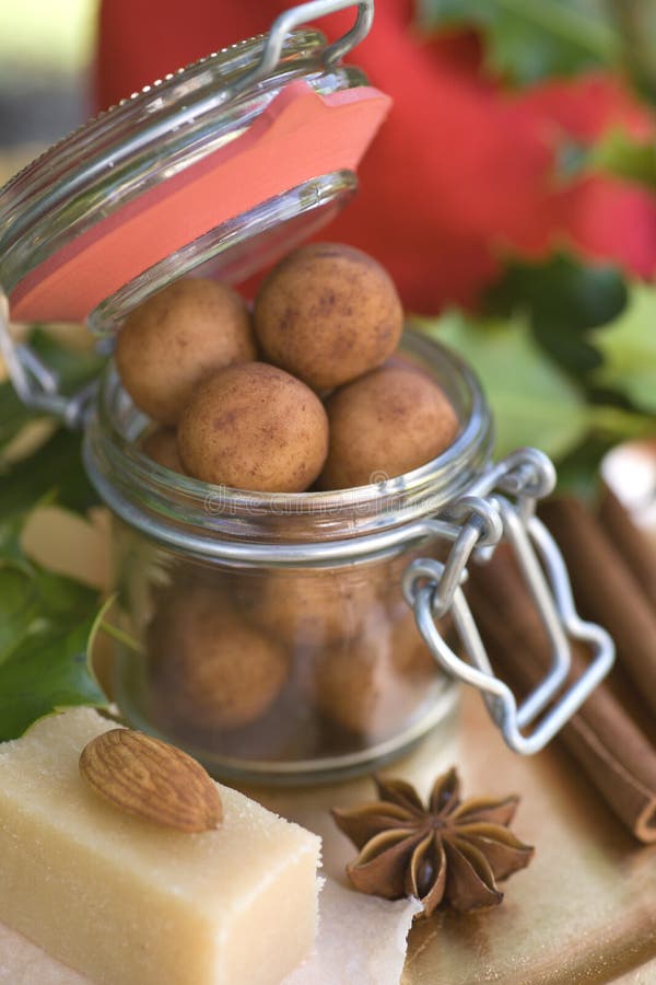 Almond paste potatoes stock image. Image of spices, advent - 26958601