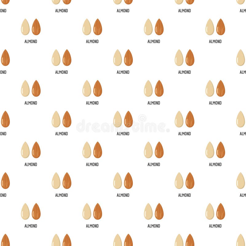 Almond Pattern Seamless Vector Stock Vector - Illustration of meal ...