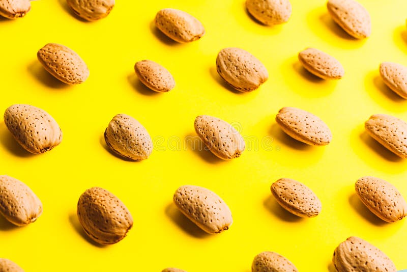 Almond Pattern. Trendy Summer Background. Minimal Concept Stock Image ...