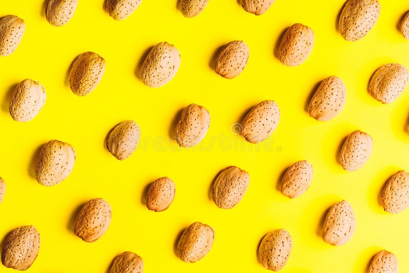 Almond Pattern. Trendy Summer Background. Minimal Concept Stock Image ...