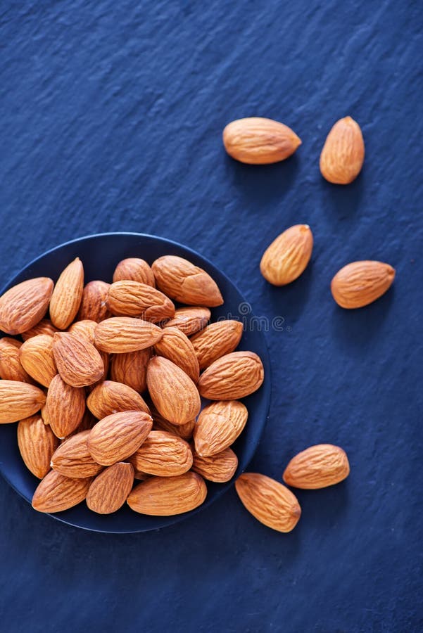 Almond without shell stock image. Image of energy, plate - 60134447