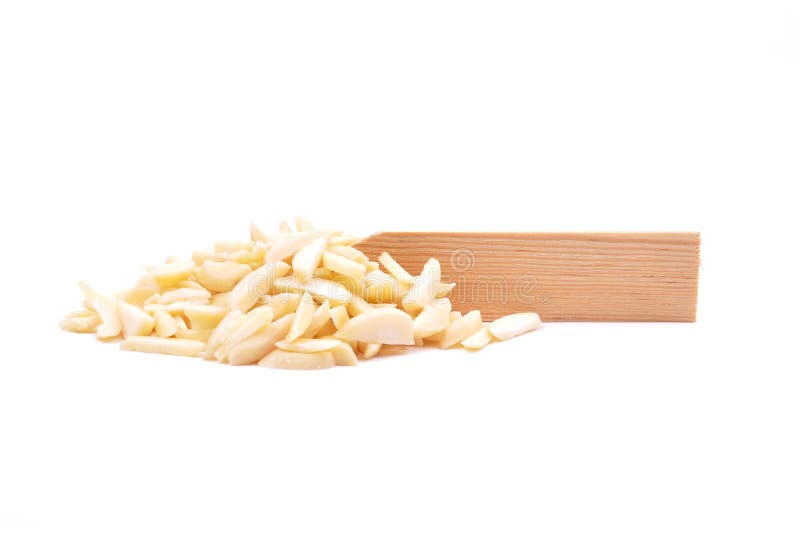 Almond slivers stock image. Image of isolated, minced - 18121413