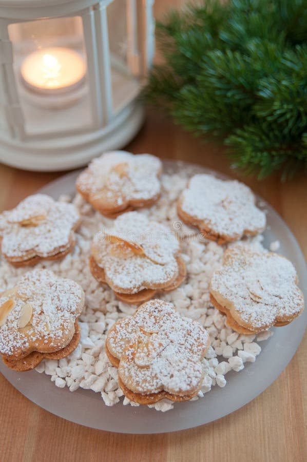 Almond Sugar Cookies stock image. Image of december, bread - 35658317