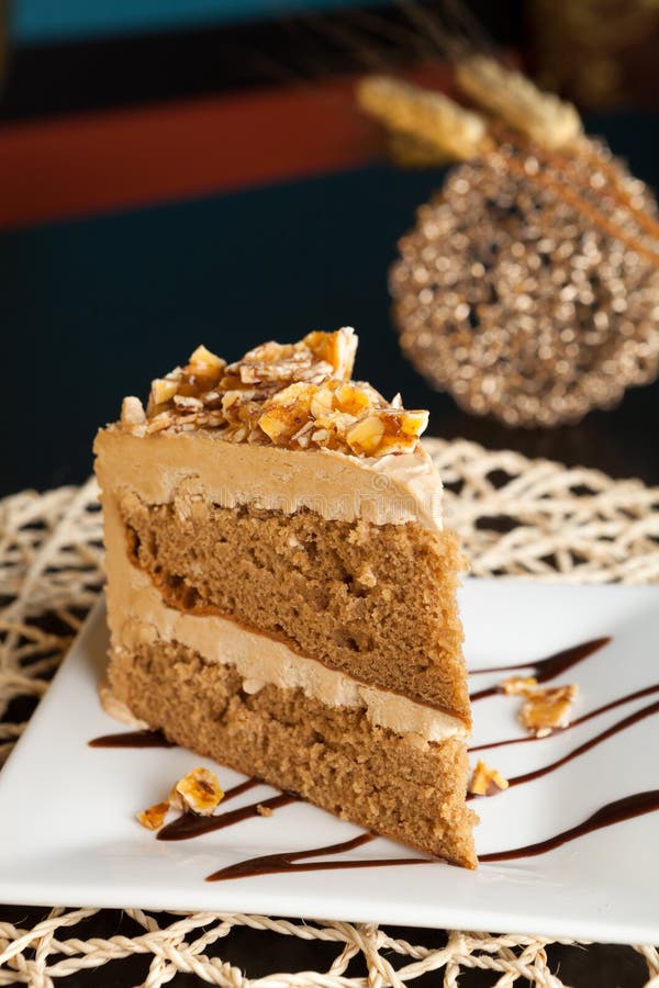 Almond Toffee Cake stock image. Image of cake, baked - 48459733