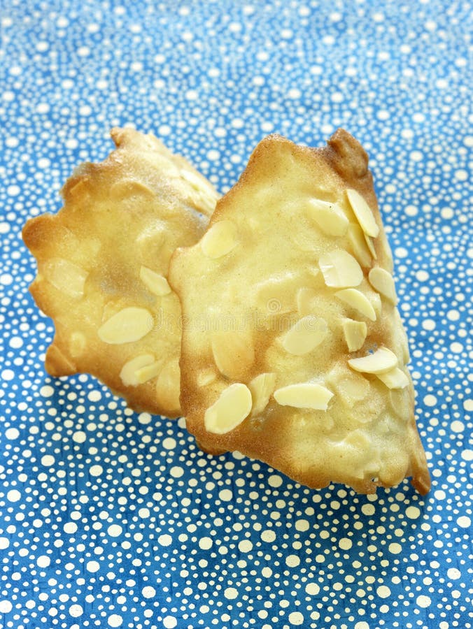 Almond tuile biscuits stock image. Image of snack, afternoon - 23704515