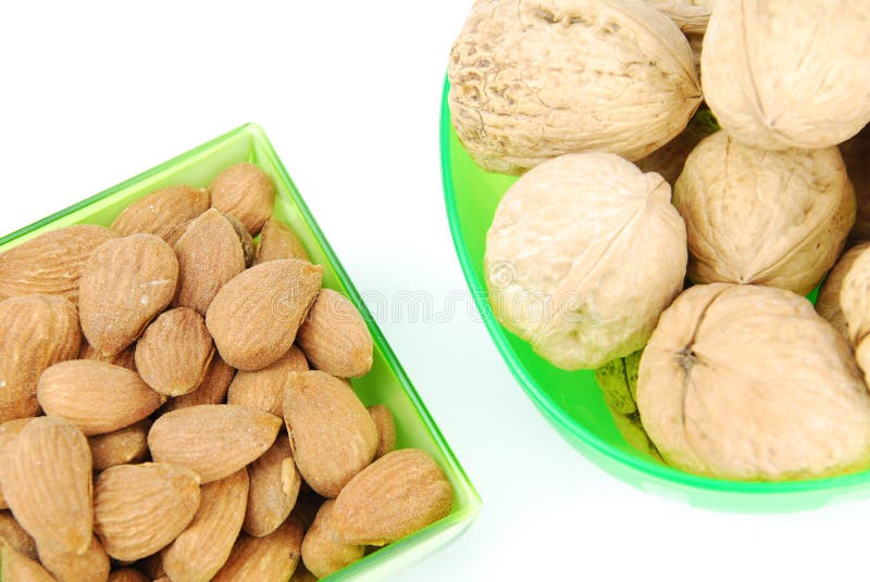 Almond and walnuts stock photo. Image of bunch, healthy - 12757524