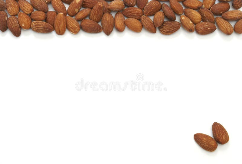 Almonds stock image. Image of tasty, pile, border, protein - 10098599
