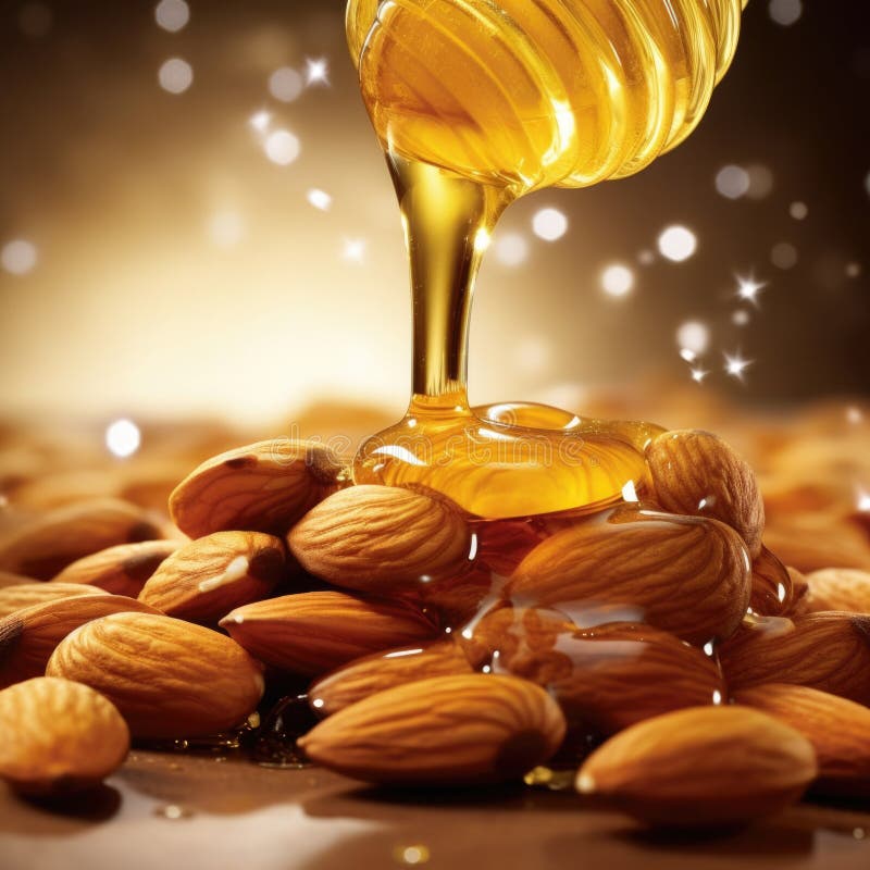 Almonds.Almond Snack Fruit .Background Stock Illustration ...