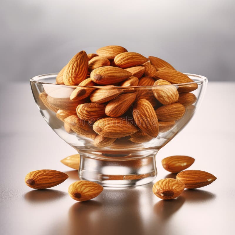 Almonds.Almond Snack Fruit .Background Stock Illustration ...