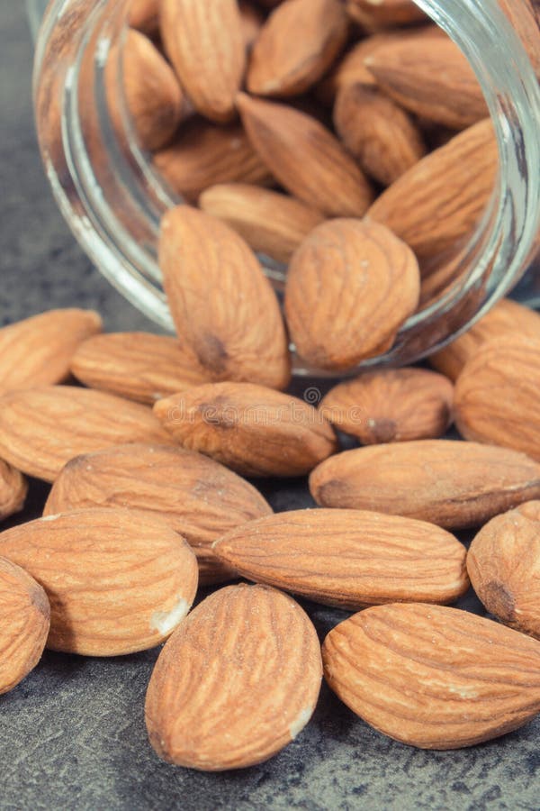 Almonds As Source Vitamins and Minerals. Healthy Eating Stock Image ...