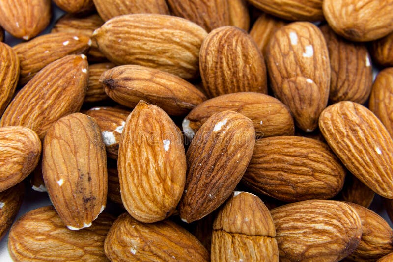 Almonds stock image. Image of closeup, ingredient, nutty - 208141921
