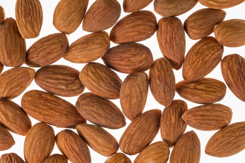 Almonds Nut Isolated on White Stock Image - Image of color, nature ...