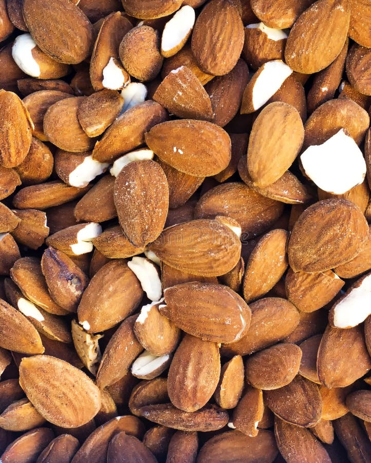 Almonds Kernels for Background or Texture Stock Image - Image of ...