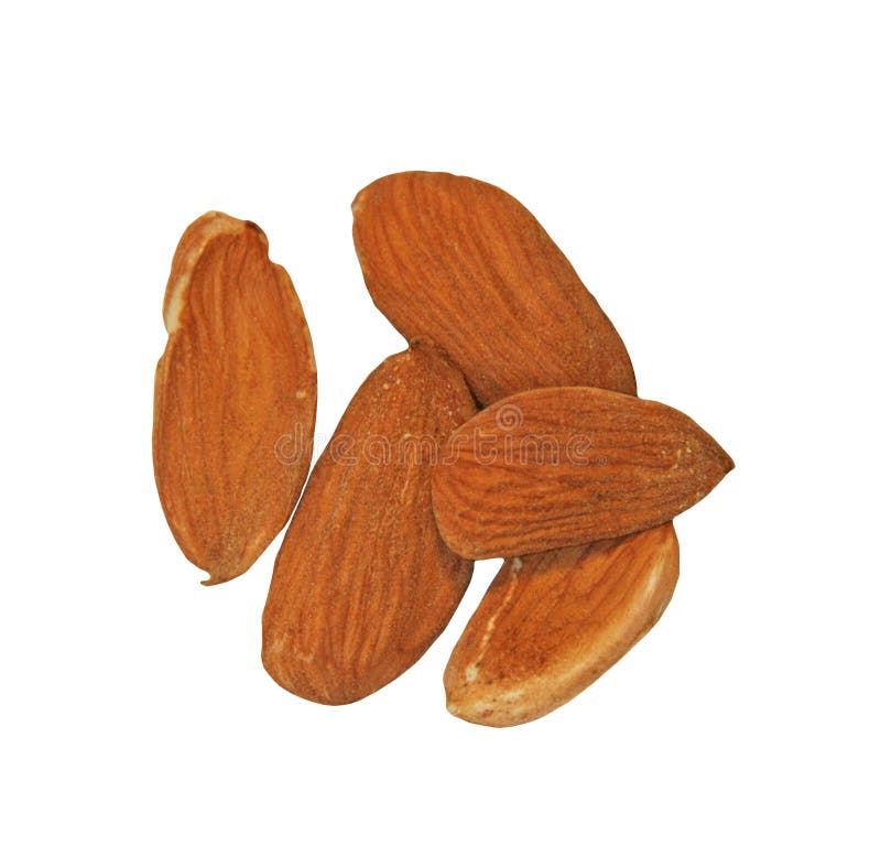Almonds are Laid Out on a White Background. Light Brown Almonds at ...