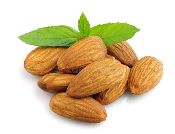 Almonds with mint stock image. Image of groups, mint - 21922533