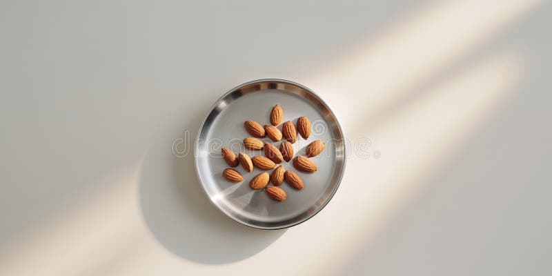 Almonds on Scale for Portion Control and Healthy Eating Concept Stock ...