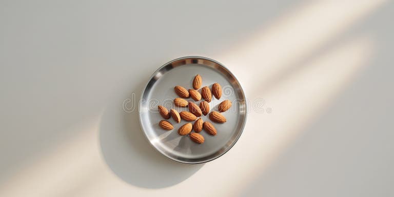 Almonds on Scale for Portion Control and Healthy Eating Concept Stock ...