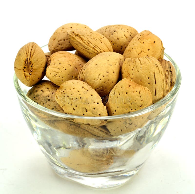 Almonds stock image. Image of tasty, almonds, fresh, glass - 32576257