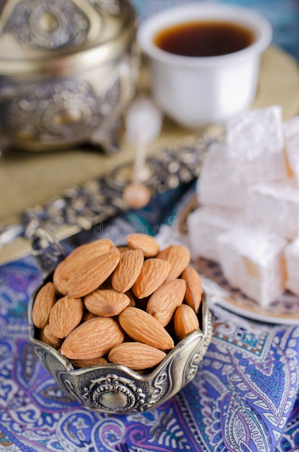Almonds stock photo. Image of almonds, iftar, food, brown - 42681938