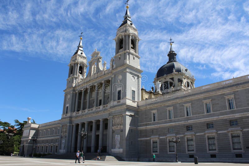 Almudena Cathedral Is A Catholic Church In Madrid, Spain Editorial ...