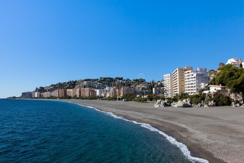 Almunecar beach stock photo. Image of mediterranean, nature - 45604170