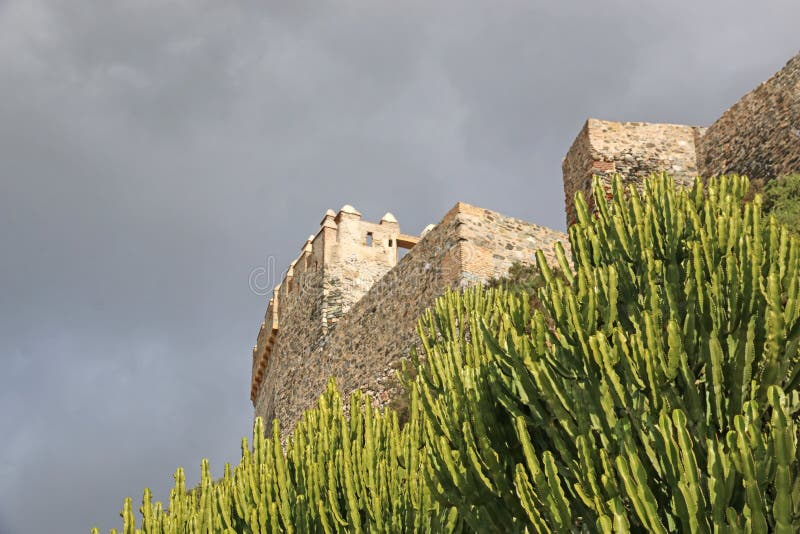 Almunecar Castle , Spain stock image. Image of tourism - 254789513
