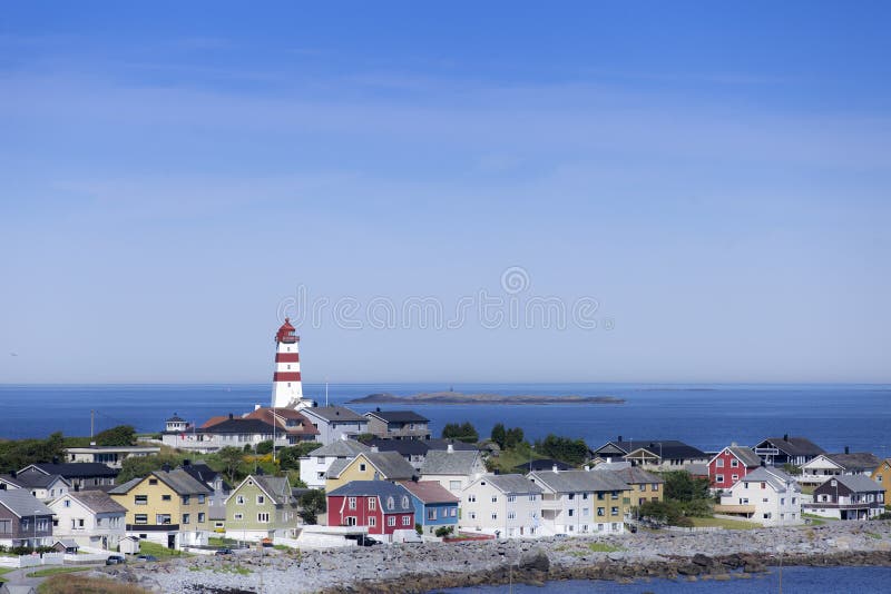 Alnes Island in Norway with the Big Lighthouse Editorial Photo - Image ...