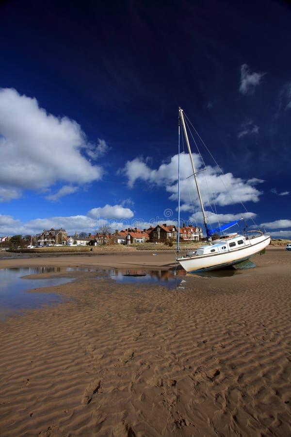 Alnmouth village stock image. Image of blue, quaint, sand - 4599437